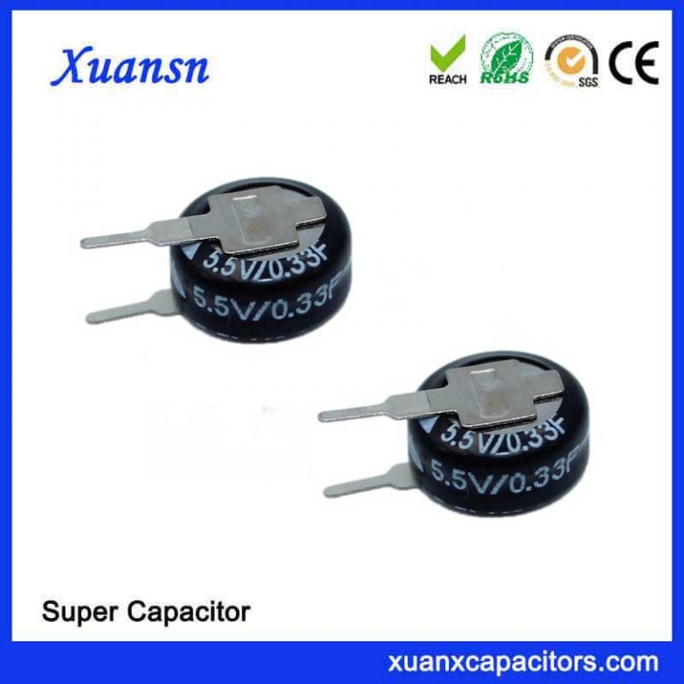5.5 v 0.33 f V type super capacitor manufacturer | xuansn capacitor MFR